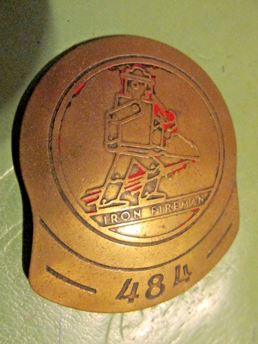 VINTAGE IRON FIREMAN BADGE | eBay