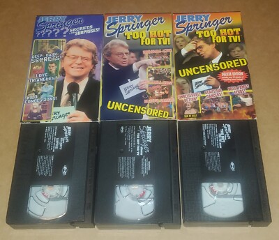 Lot 3 Jerry Springer VHS Tapes | Secrets & Surprises | Too Hot For TV ...