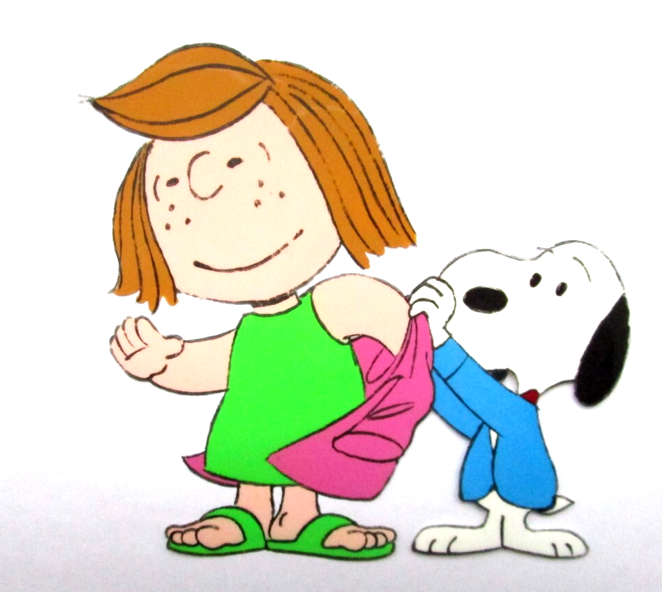 80s SNOOPY PEPPERMINT PATTY PEANUTS Charles SCHULZ ORIGINAL PRODUCTION ...