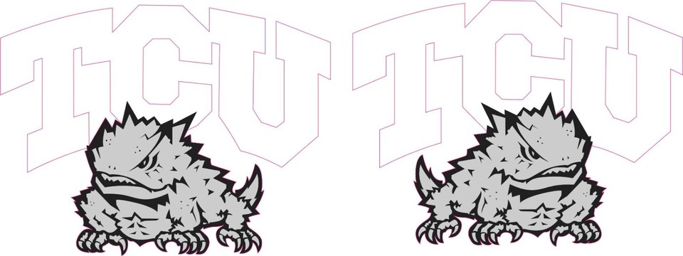 TCU Grey Inspired with Stripe Full Size Football Helmet Decals | eBay