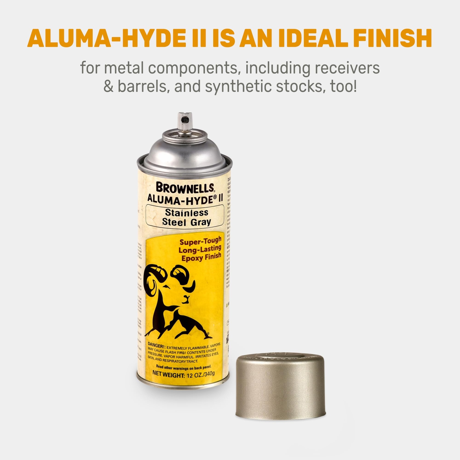Brownells Aluma-Hyde Epoxy Based Firearm Finish Spray Paint Stainless ...