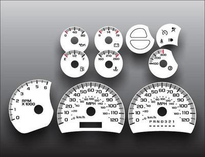 2003-2007 Chevrolet Silverado Truck GAS Dash Instrument Cluster White ...