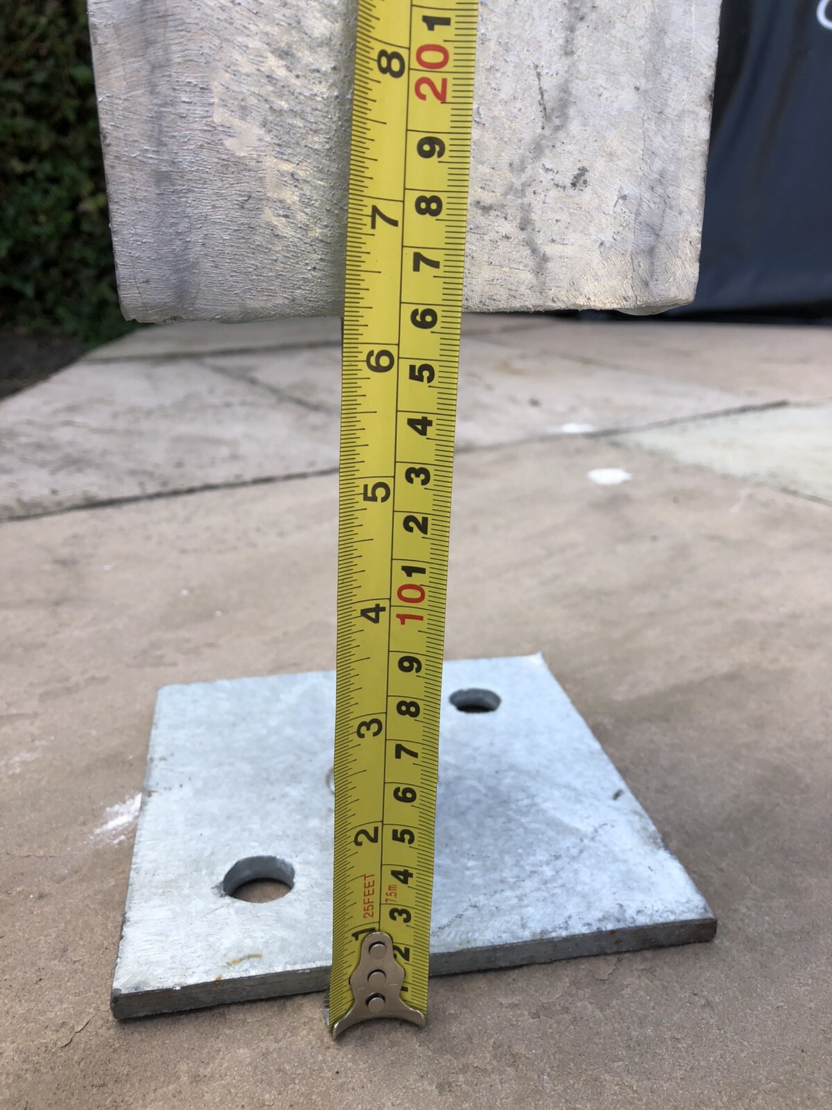 Galvanized Post Cup, Shoe for Wooden Post 100mm 150mm Base Plate | eBay UK