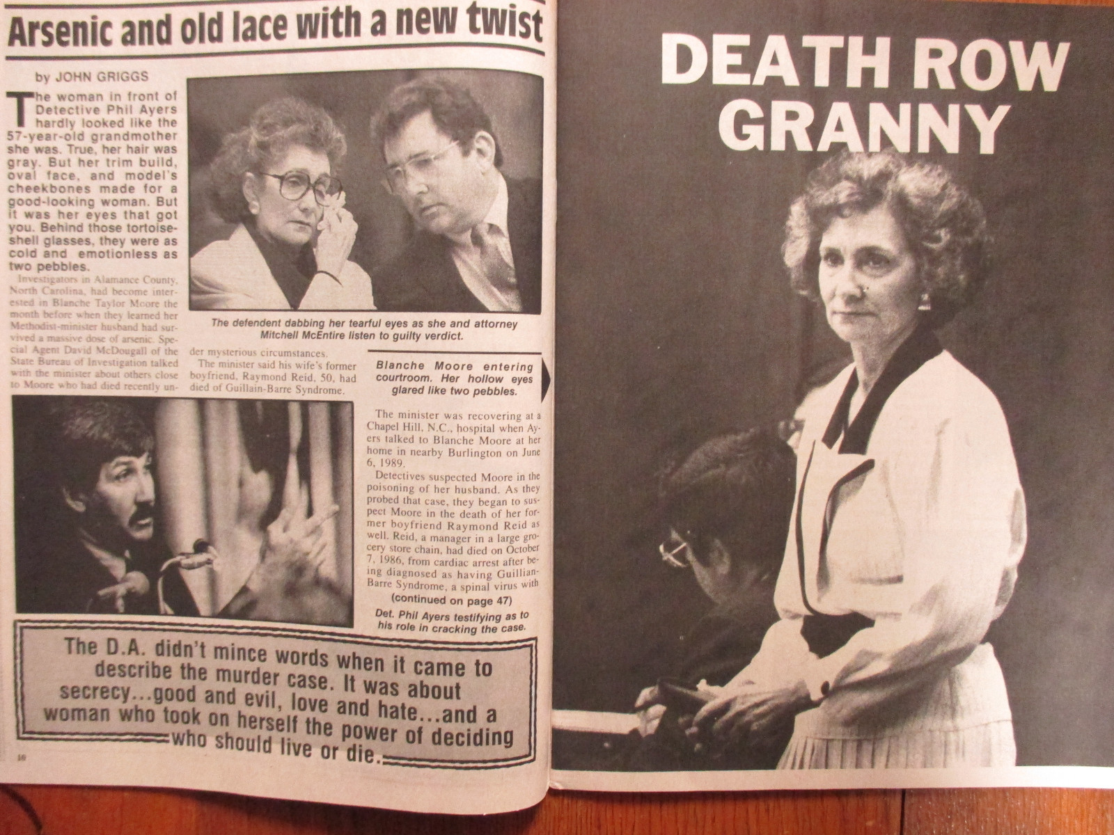 Feb-1992 Detective Dragnet Magazine(BLANCHE TAYLOR MOORE/DOIL LANE ...