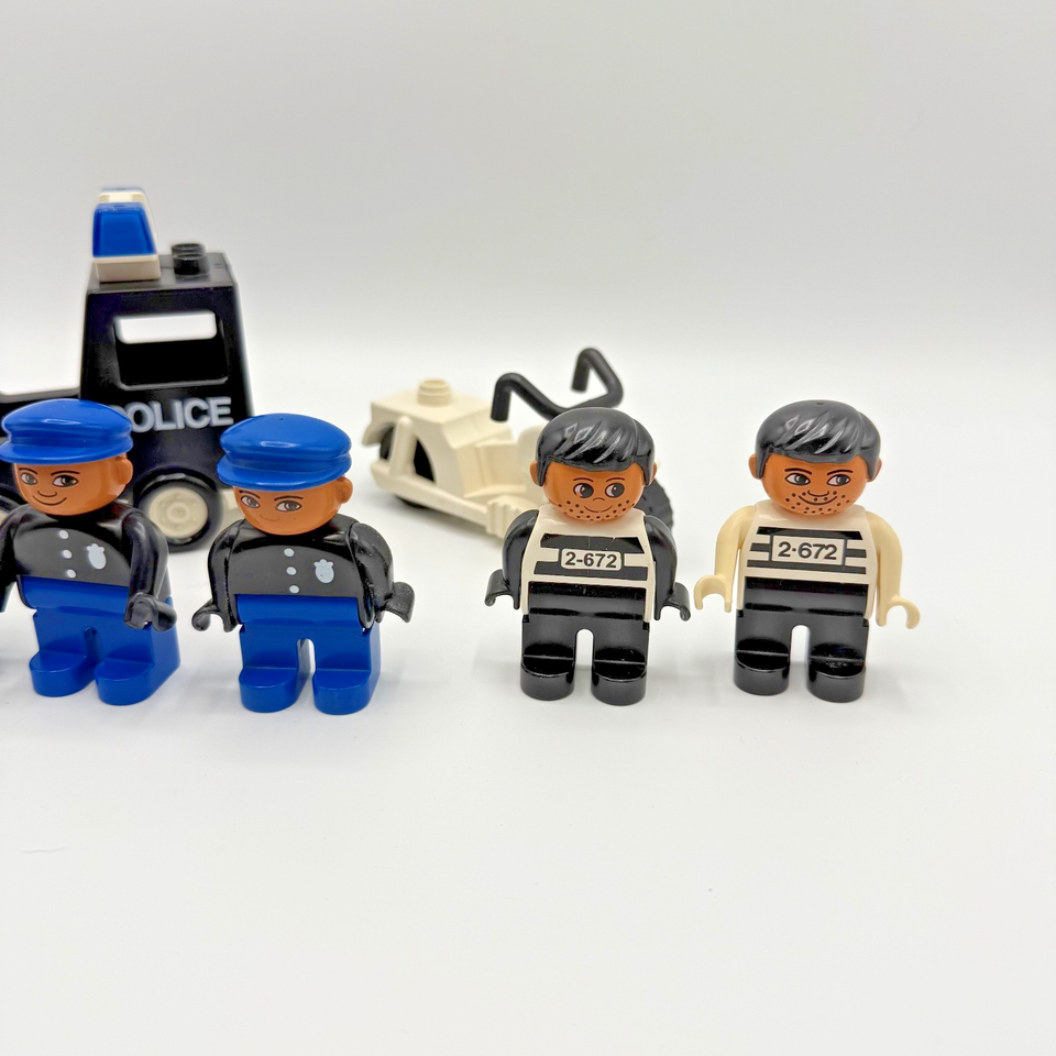 Vintage LEGO DUPLO Preschool Police Paddy Wagon Criminal Bad Guy ...