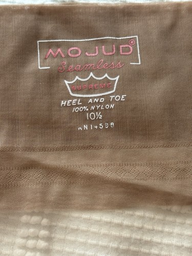 Vintage Mojud Seamless Supreme Nylon Stockings Hosiery Sheer Nylons Sz ...