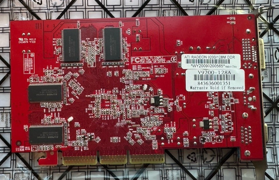 ATI Radeon 9200 128MB AGP Video Graphics Card DVI VGA S-Video Unbranded ...