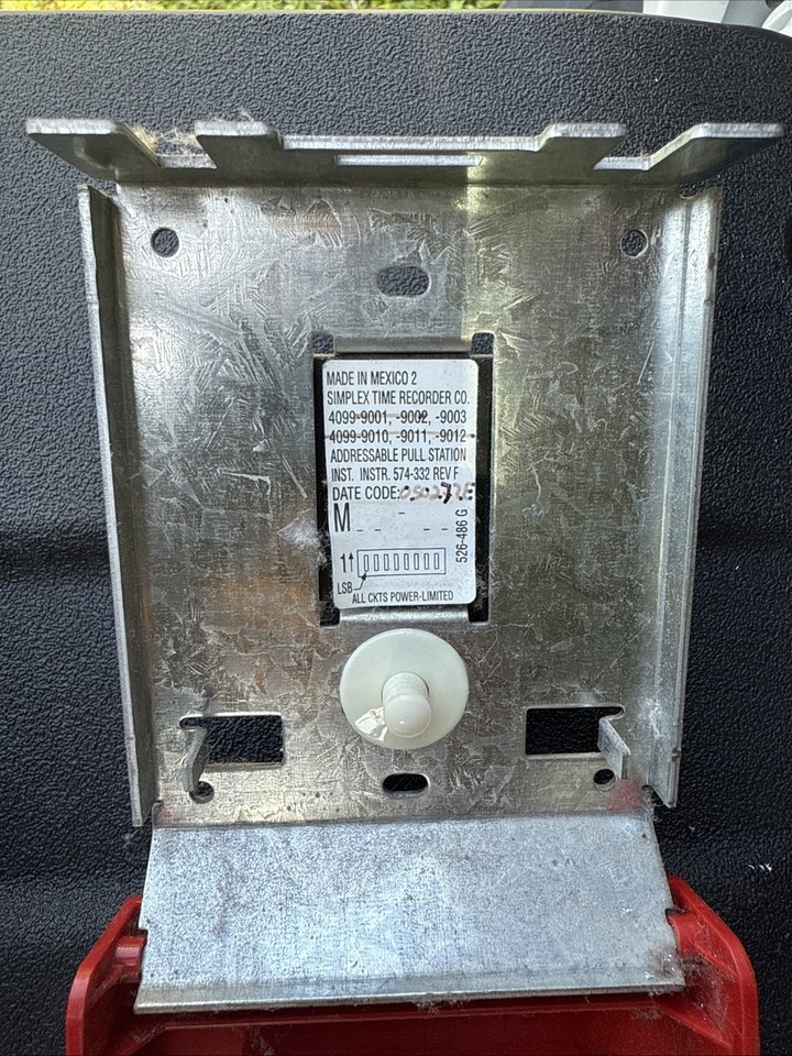 SIMPLEX 4099-9003 NON-CODED MANUAL STATION FIRE ALARM ASSY. NO KEYS ...