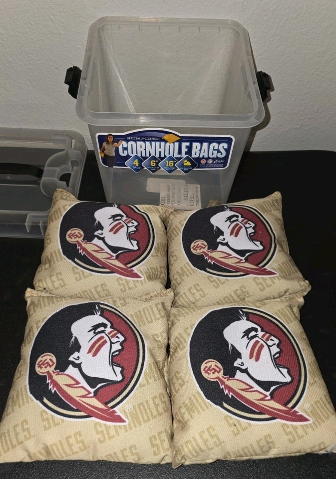 YouTheFan NCAA FSU Florida State Seminoles Cornhole Bags 4PK Regulation ...