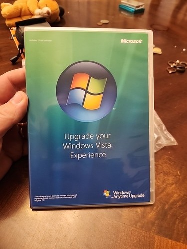Microsoft Windows Vista Anytime Upgrade Disc DVD For PC W/Product Key ...