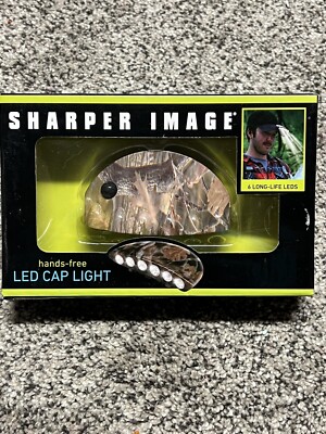 Sharper Image Hands Free 6 LED Baseball Cap Clip Light for Camping ...