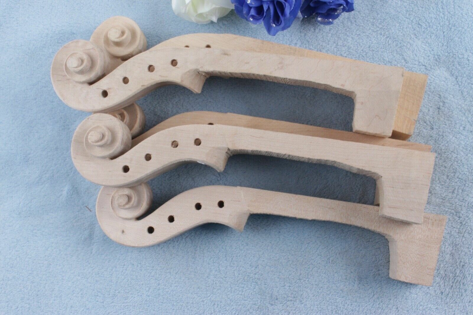 5pcs Viola Neck Maple wood hand carved viola head Set up viola | eBay