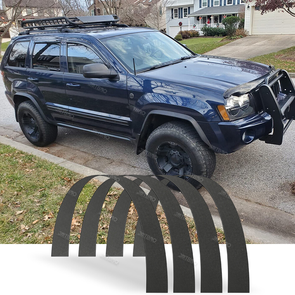 4x Car For Jeep Grand Cherokees Flexible Fender Flares Wheel Arch Wider ...