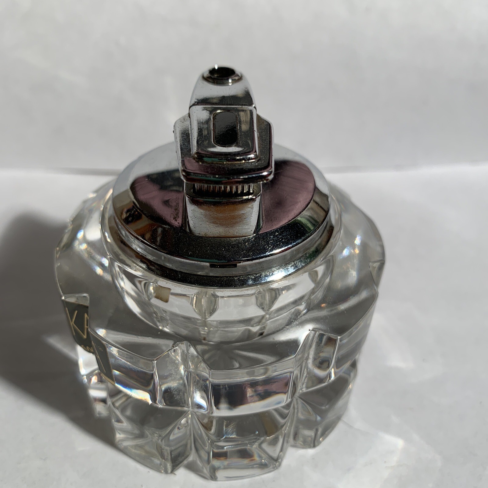Vintage Mikasa Germany Clear Cut Crystal Table Lighter, With Tag ...