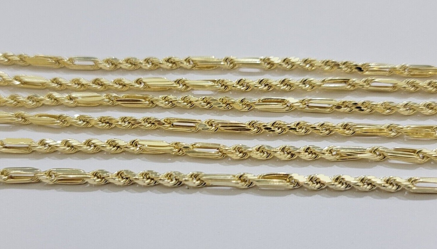 Real 10k Yellow Gold Milano Rope Chain Necklace 18"-24"Inches 3mm 10kt ...