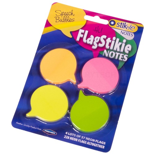 228 Mini Speech Bubble Sticky Notes Mixed Coloured Novelty Paper Note ...