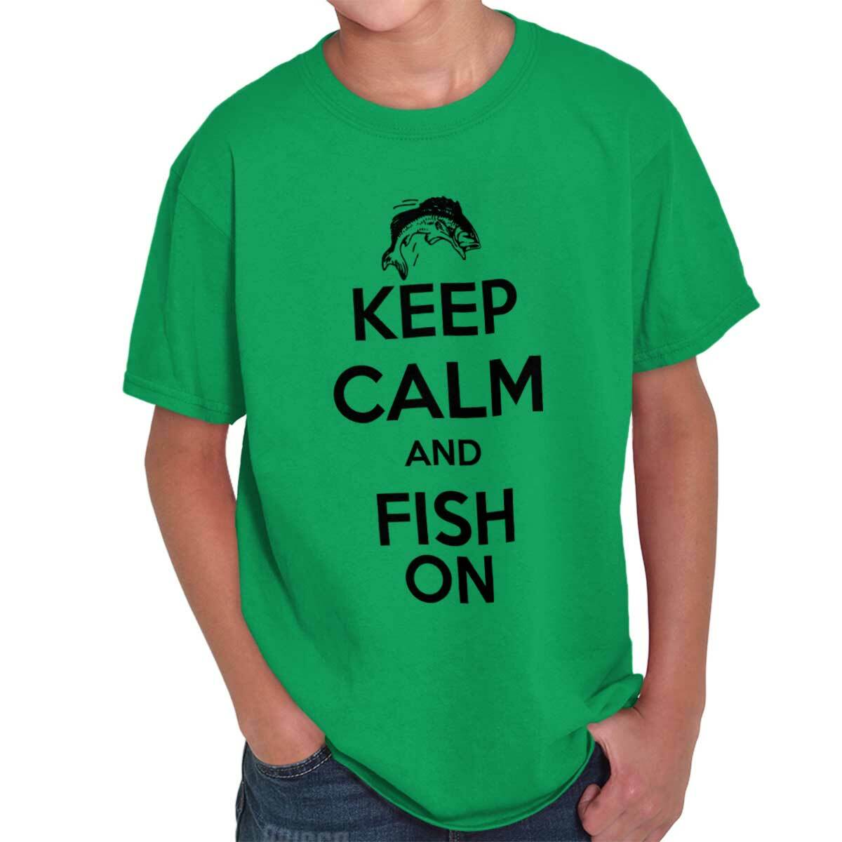 Keep Calm And Fish On Green