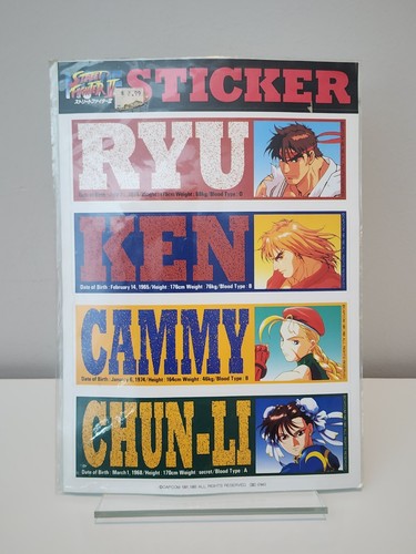 Street Fighter Sticker - Vintage 1993. Full Sheet with 4 stickers. | eBay