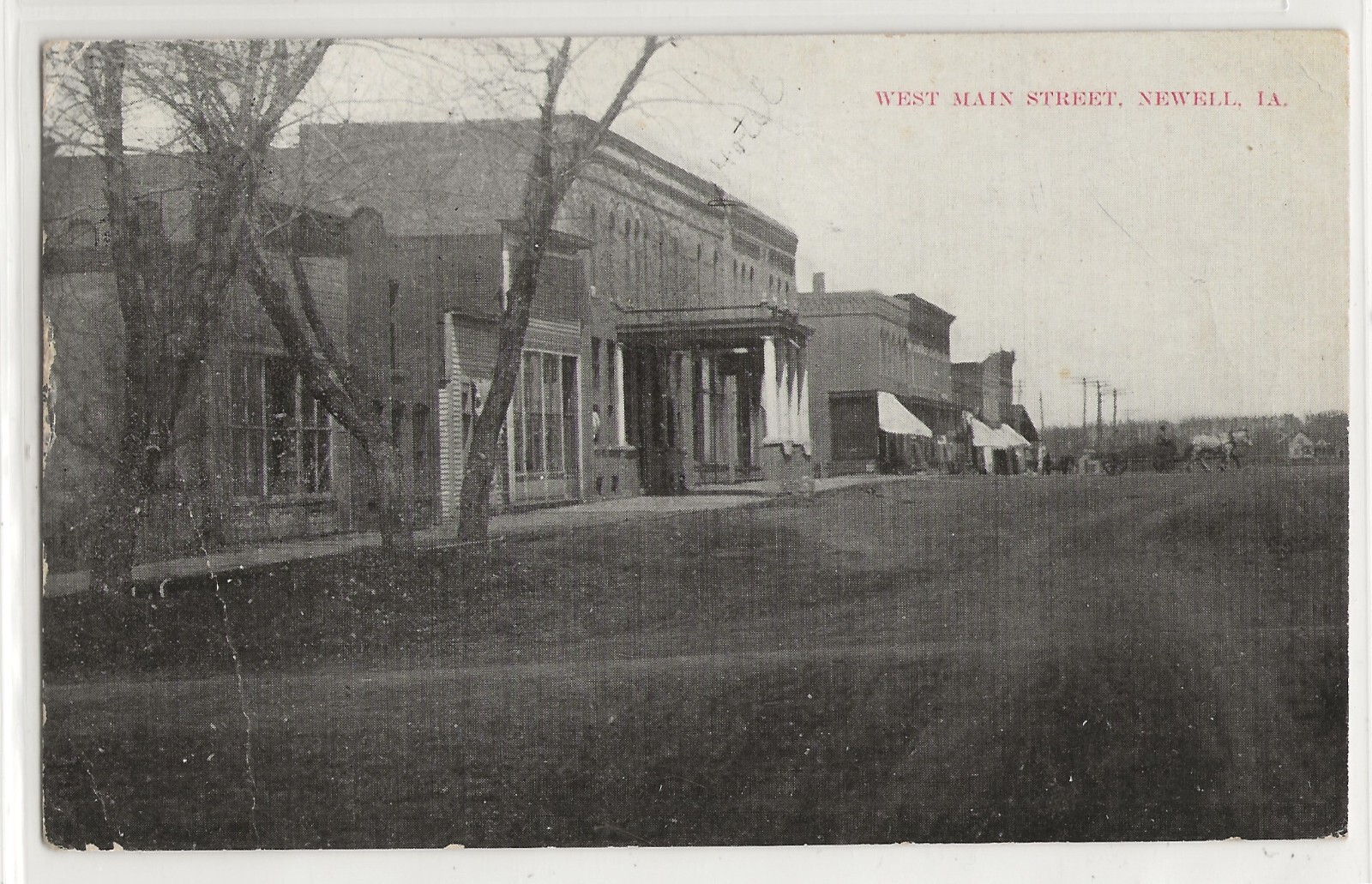 Main Street, stores, Newell, Iowa; Buena Vista County, postcard ...
