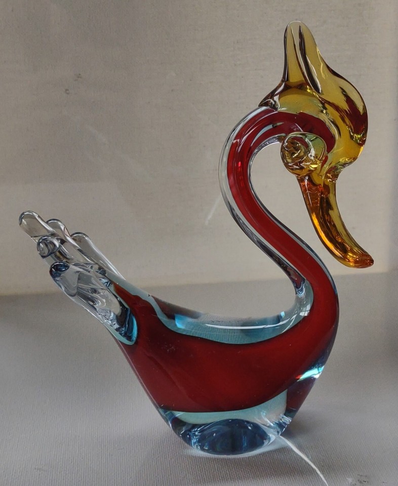 Vtg Murano Glass Sommerso Jordan Import Co. (JICO) Art Glass Bird Duck ...