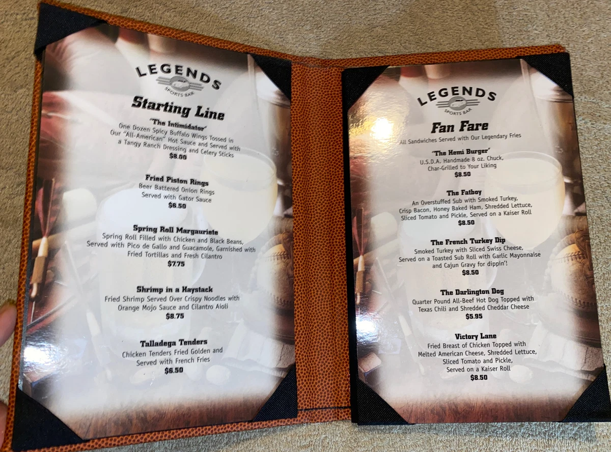 Sports Bar Menu Cover
