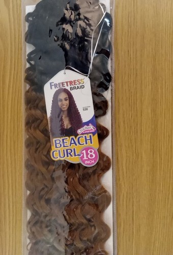 FREETRESS SYNTHETIC CROCHET BRAID - BEACH CURL 18" in. *NEW* color OT27 ...