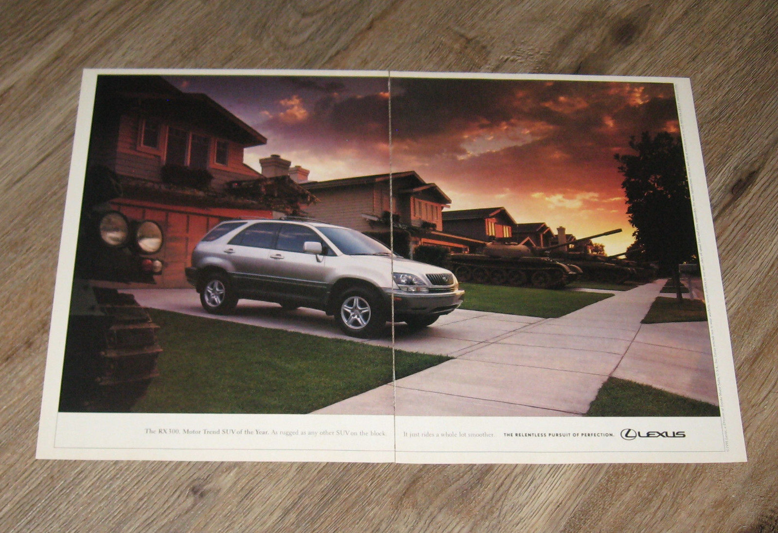 LEXUS Car AD 1999 RX 300 SUV original TWO magazine pages advertisement ...