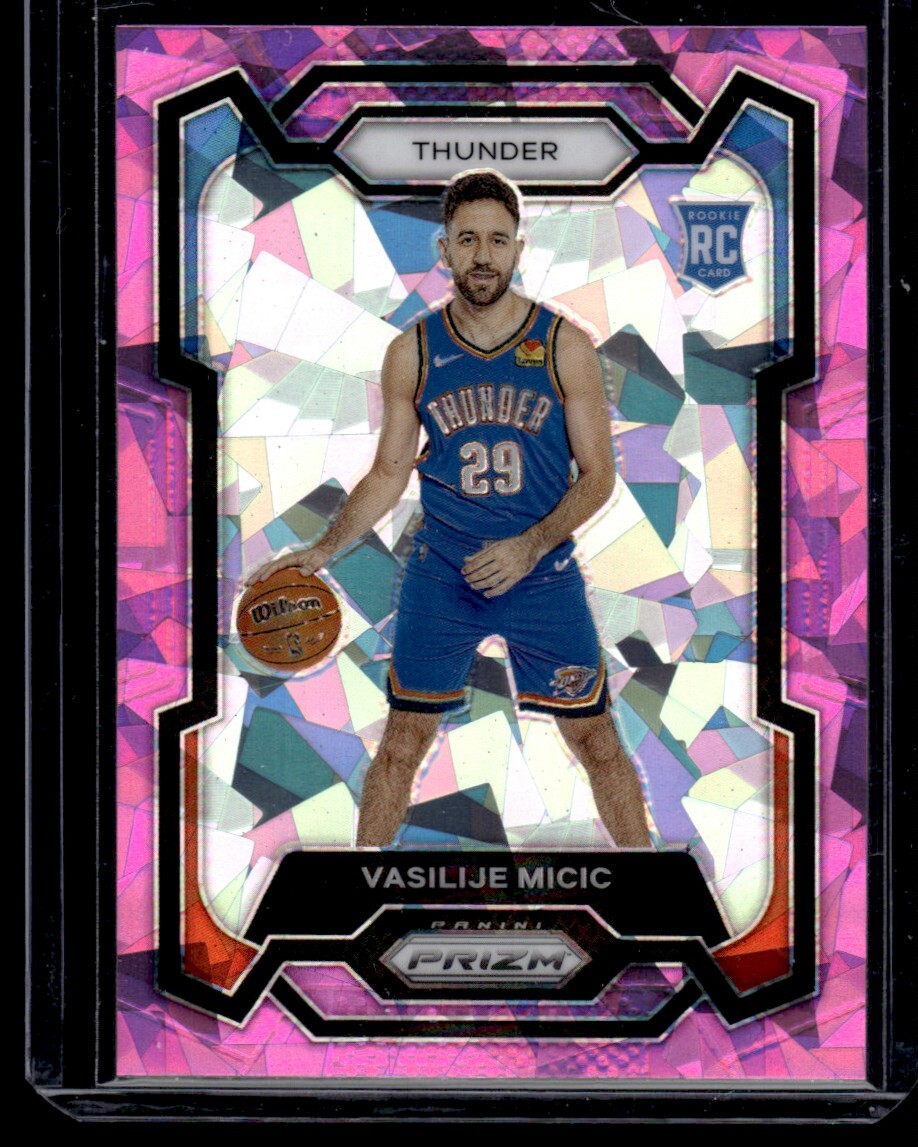 2023-24 Panini Prizm Pink Cracked Ice Prizm Vasilije Micic Rookie | eBay