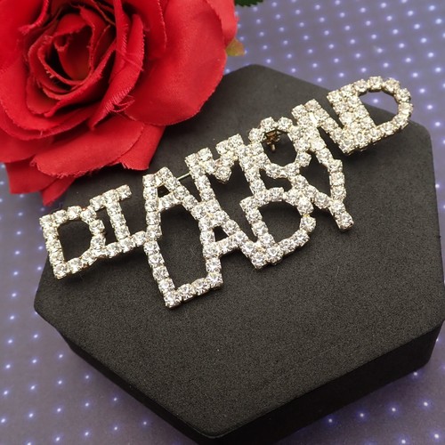 Vintage Diamond Lady Clear Rhinestone Silver Tone Pin Brooch | eBay
