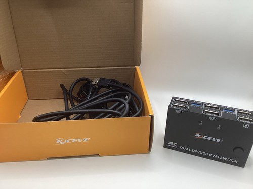 KCEVE KC-KVM202DP DP KVM Switch Two Monitors Displayport USB 3.0 HDMI ...