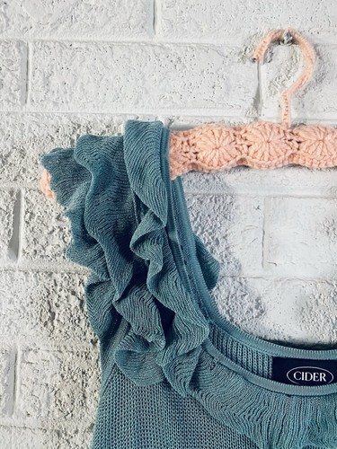 Blue Ruffled Sweater Dress By Cider | eBay