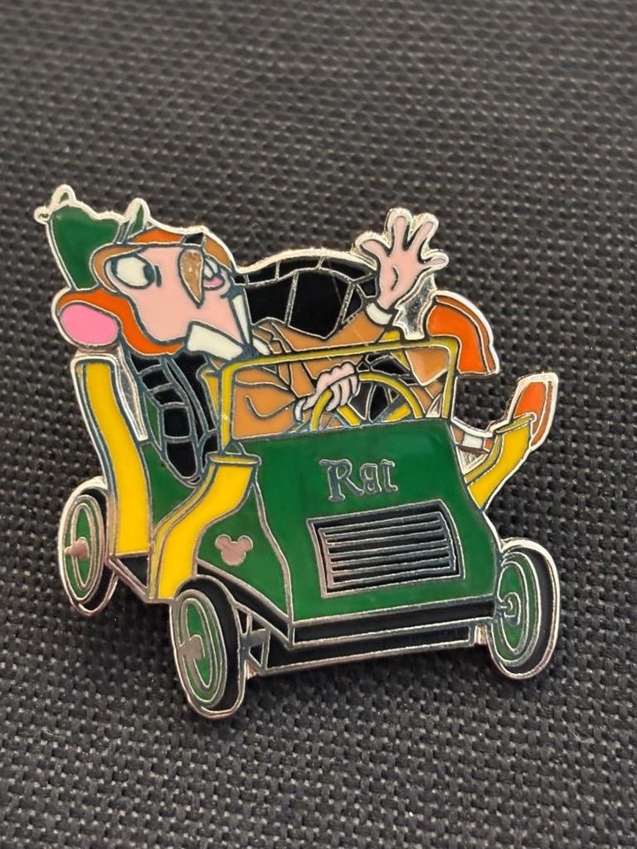 Disney Pin - DL - Rat - Riding in Green Car - Mr Toad Hidden Mickey ...