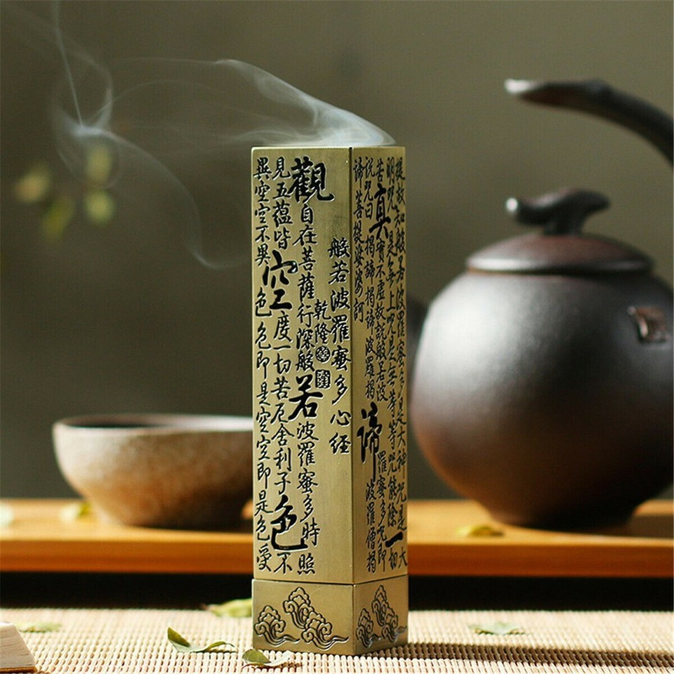 Heart Sutra Alloy Buddhist Incense-Stick Holder Burning Joss Insence ...