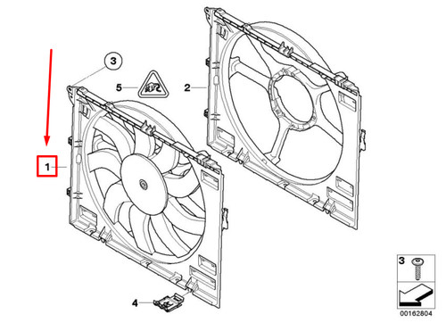 NEW BMW 3 E90 COOLING FAN ASSEMBLY 17112283621 2283621 08-12 ORIGINAL ...