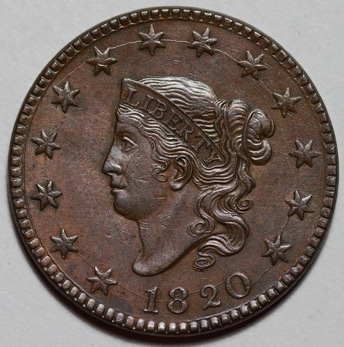 1820 Coronet Head Large Cent - Large Date (N-13) - US 1c Copper Coin | eBay