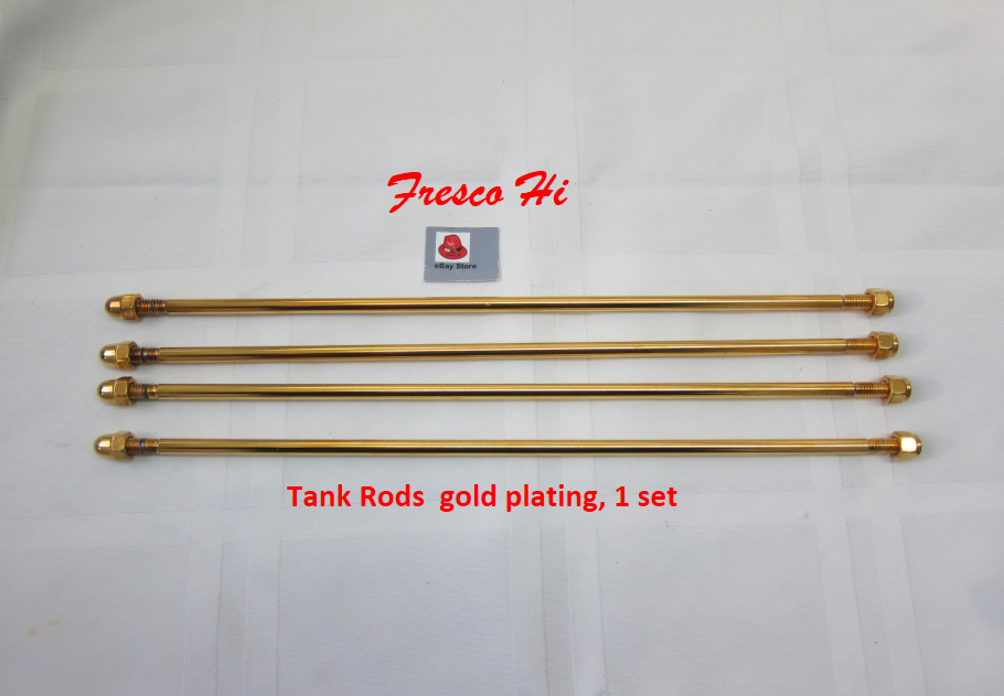 Lowrider Hydraulics gold plated Tank Rods Kit, 1 set, standard, shiny ...