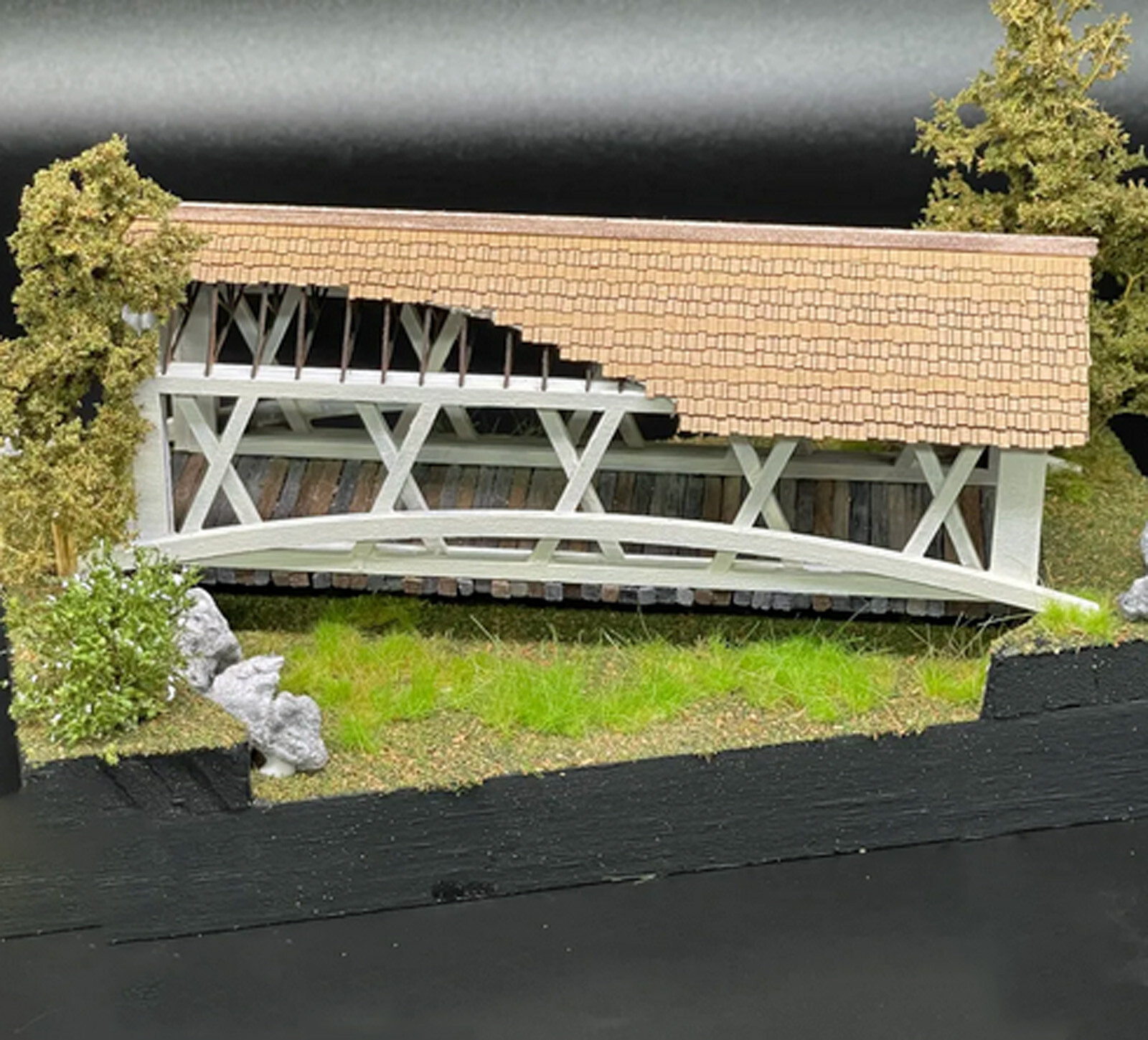 COVERED BRIDGE N Scale Nn3 Unpainted Model Railroad Structure Wood KIT ...