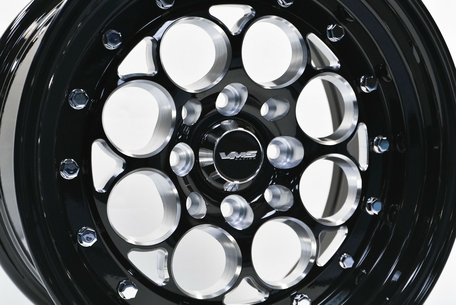 VMS Racing Revolver Black F+R Drag Pack Wheels Rims 15x8 15x3.5 | 4X100 ...