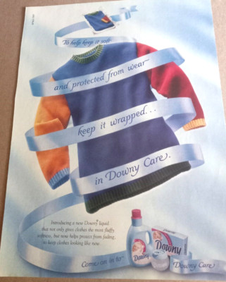 1997 print ad - Downy Care laundry Procter & Gamble advertising ADVERT ...