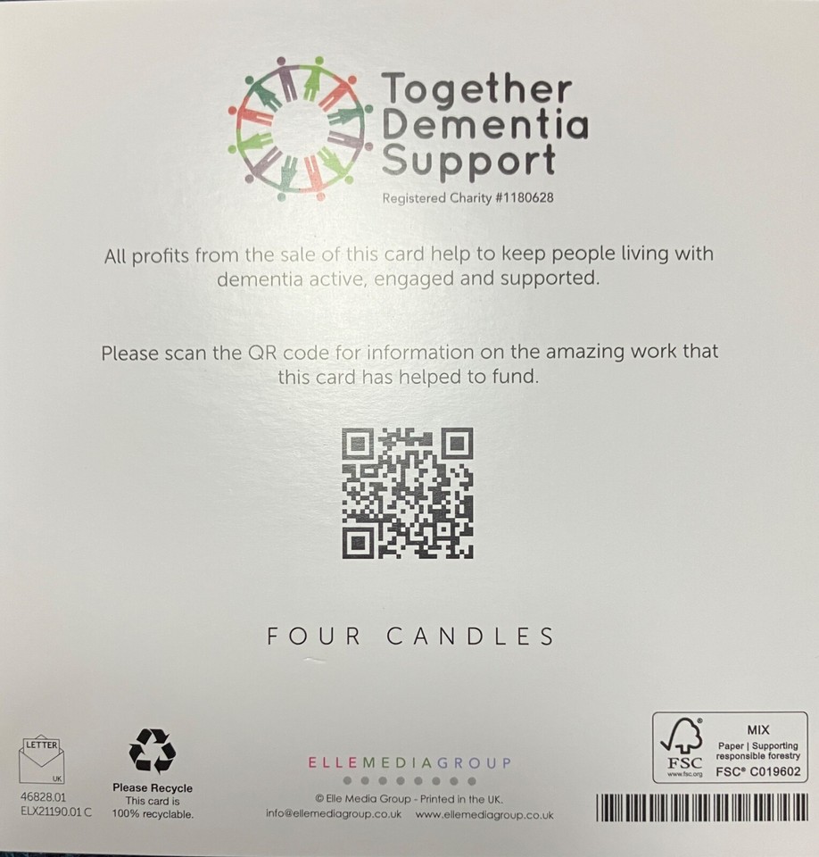 Together Dementia Support Pack Of 10 Charity Christmas Cards Christmas ...