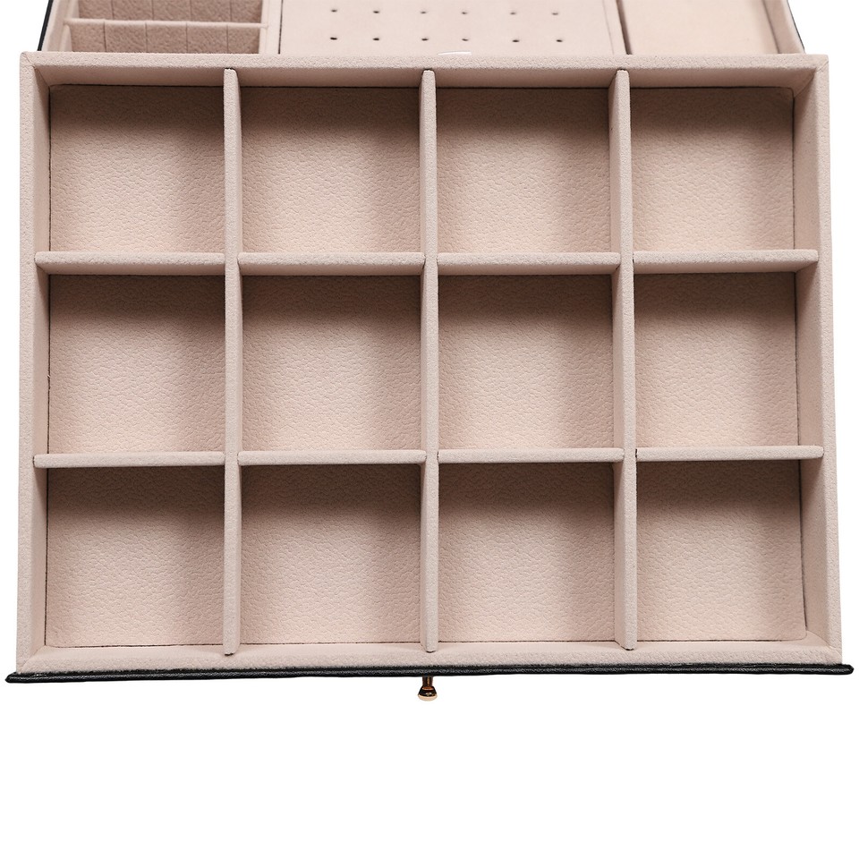 PU Watch Storage Box with Drawer Jewelry Organizer Watch Holder Display ...