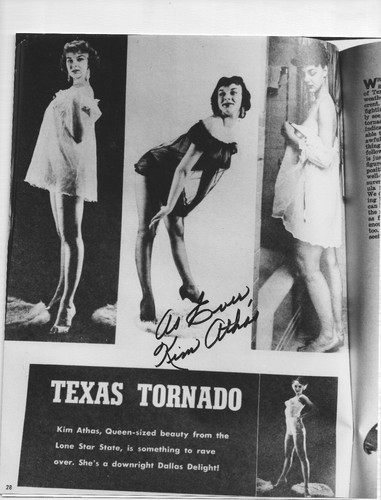 8X10 AUTOGRAPHED PHOTO OF BURLESQUE STAR KIM ATHAS SEE SCAN AND ...