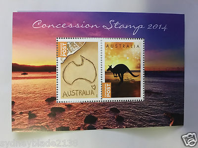 Lot of 5, 2014 Rare MUH Australian Decimal concession stamp gummed mini ...