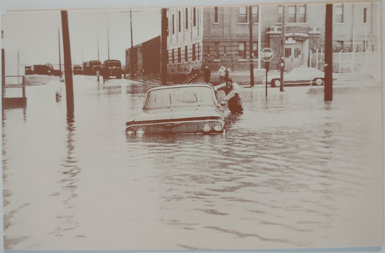 Vintage Codorus Creek Flood York Pennsylvania Postcard State Armory ...