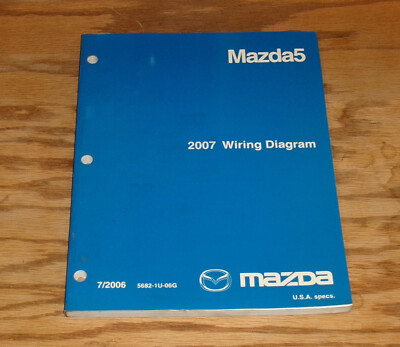 Original 2007 Mazda Mazda5 Wiring Diagram Manual 07 | eBay