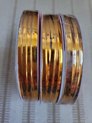 New Lot Of 3 HOLIDAY TIME Wire-Edge Foil Twist Ribbon (10yds/spools ...