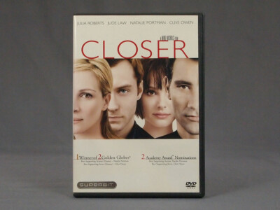 Closer (2004) DVD 2005 Julia Roberts Jude Law Natalie Portman Clive ...