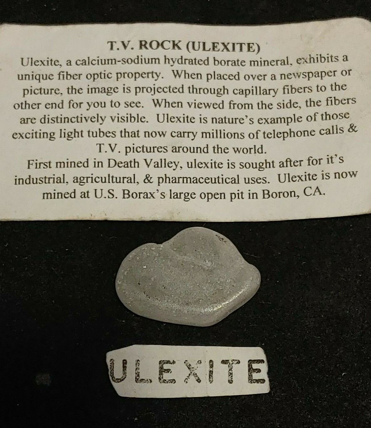 Ulexite Tv Rock