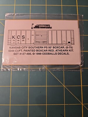 ODDBALLS DECALS HO SCALE, 187-495 KCS PS 50' BOXCAR (6-79) | eBay