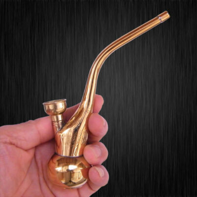 Copper Hookah Water Tobacco Smoking Pipe Bong Double Filter Cigarette ...